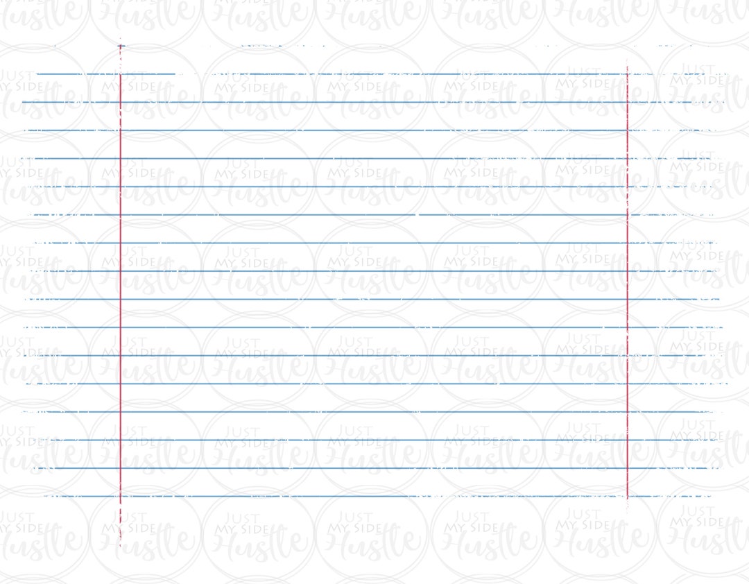 Notebook Paper Png Distressed School Paper Sublimation Designs Digital ...