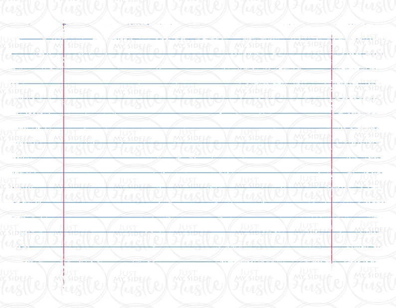 Notebook Paper Png Distressed School Paper Sublimation - Etsy