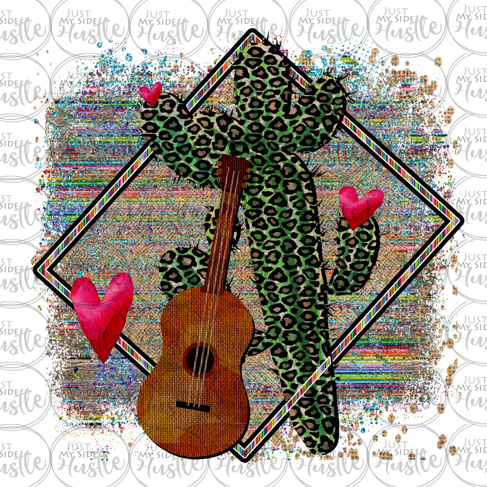 Serape Cactus Sublimation Designs Leopard Cactus Png - Etsy