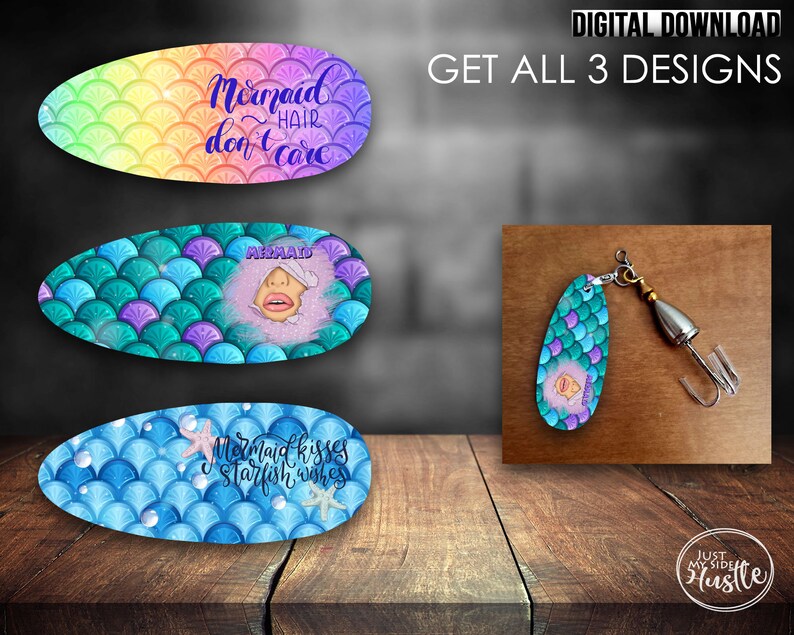 Mermaid Fishing Lure Png Digital Download-mothers Day Lure - Etsy