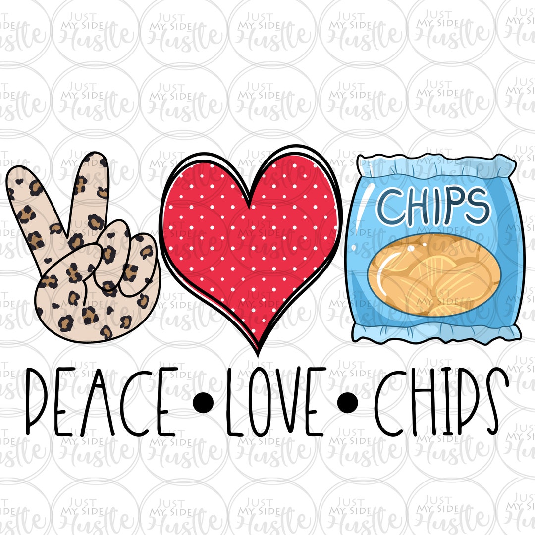 Peace Love Chips Sublimation Designs junk Food Png-french Fry Clipart ...