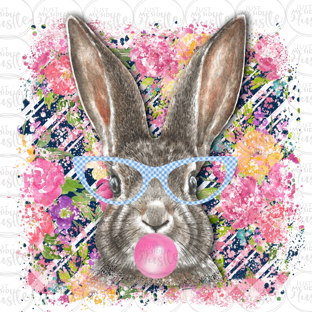 Bunny With Glasses Png cute Easter Bunny Sublimation Designs Funny ...