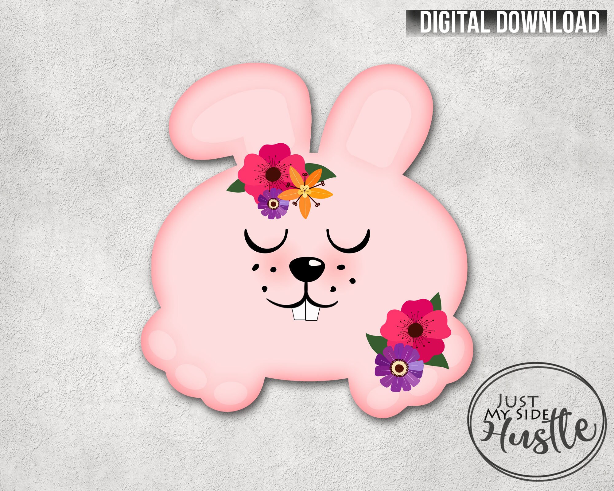 Funny Bunny Png Cute Pink Bunny Blank Template Sublimation | Etsy