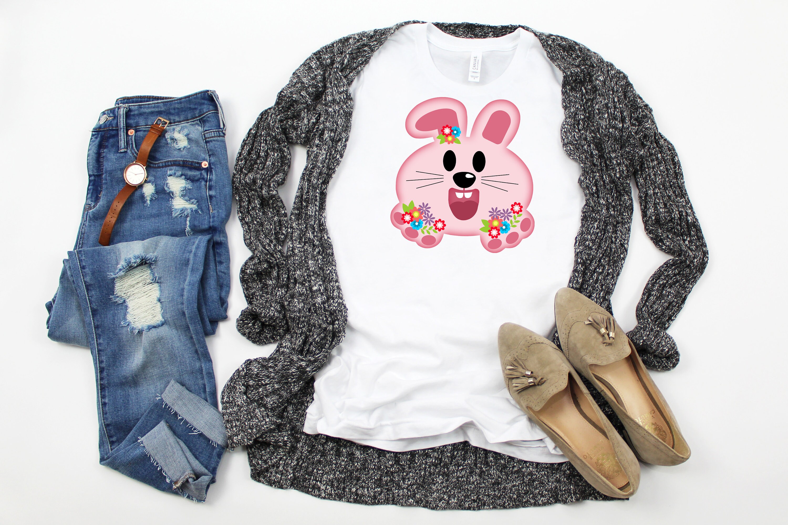 Funny Bunny Png Cute Pink Bunny Blank Template Sublimation | Etsy