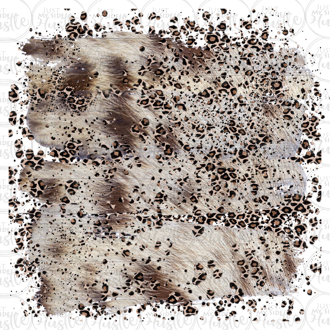 Distressed Cowhide Leopard and Wood Sublimation Designs Shabby White ...