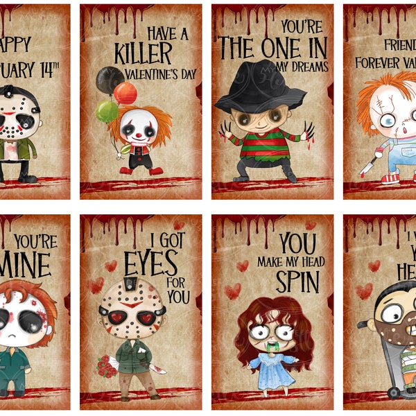 Horror Valentine Cards - Etsy