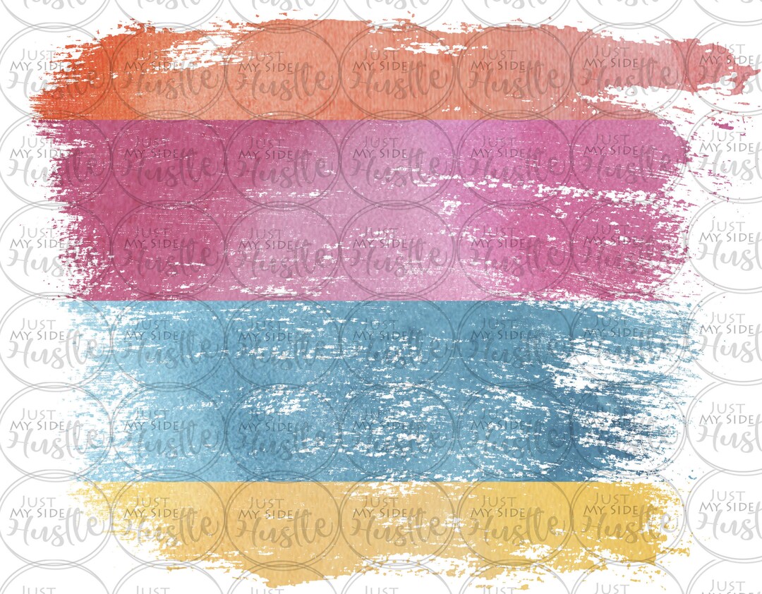 Rainbow Stripe Brush Stroke Png Colorful Sublimation Designs - Etsy