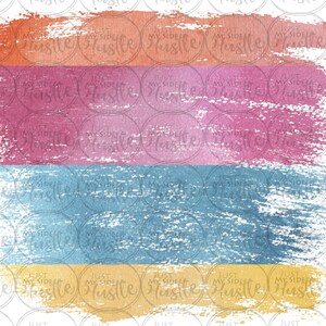 Rainbow Stripe Brush Stroke Png Colorful Sublimation Designs - Etsy
