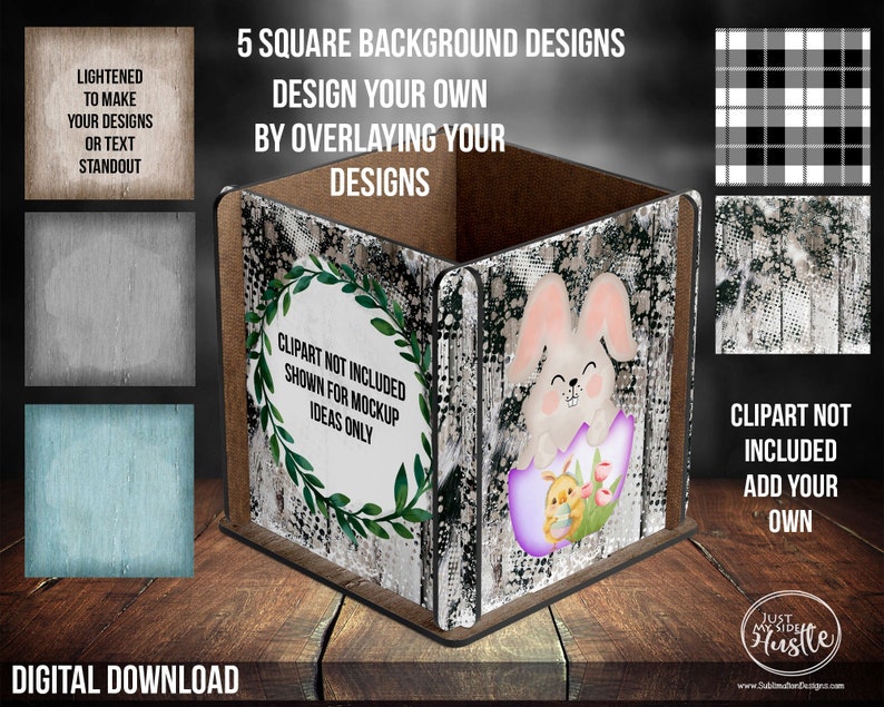 Plain Box Png Template Add Your Own Design Box Sublimation - Etsy