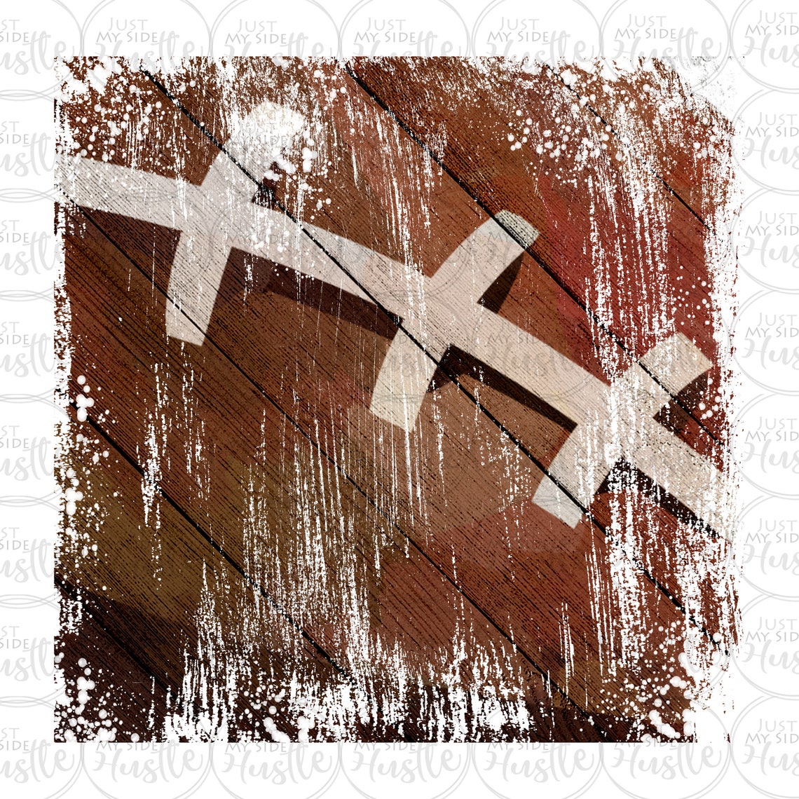 Football Png Distressed Football Sublimation Designs - Etsy