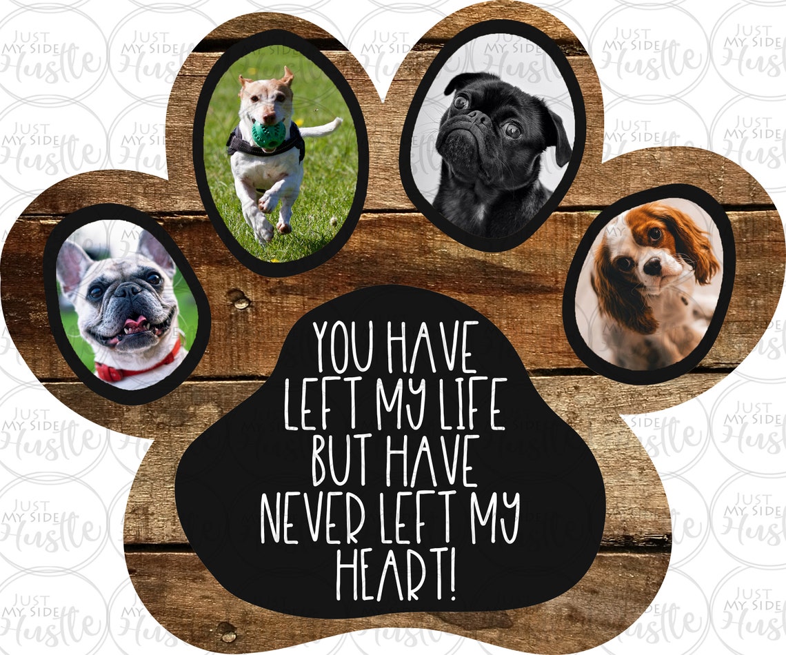 Dog Paw Memorial Sublimation Designs Dog Memorial Png - Etsy