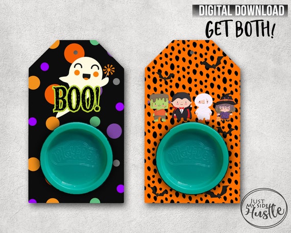 Happy Halloween Playdough Template Png Party Favor Dough - Etsy