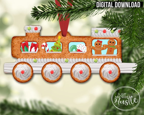 Gingerbread Christmas Train Png Sublimation Designs Download - Etsy