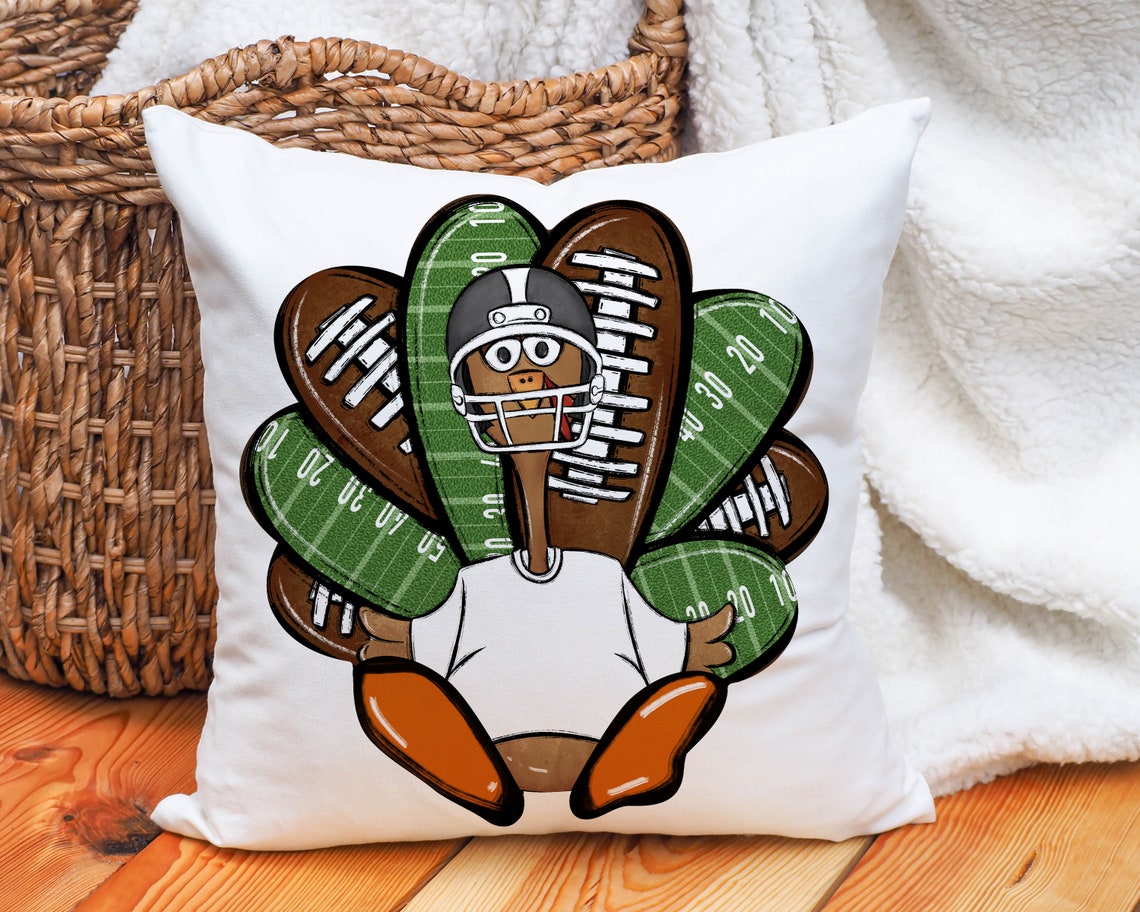 Hand Drawn Turkey Earring Template- Football Turkey Wreath Template ...