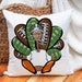 Hand Drawn Turkey Earring Template- Football Turkey Wreath Template ...