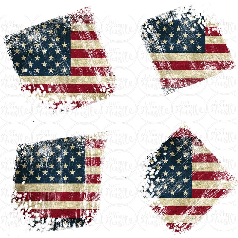 USA Patches Png Distressed Red White and Blue Sublimation - Etsy