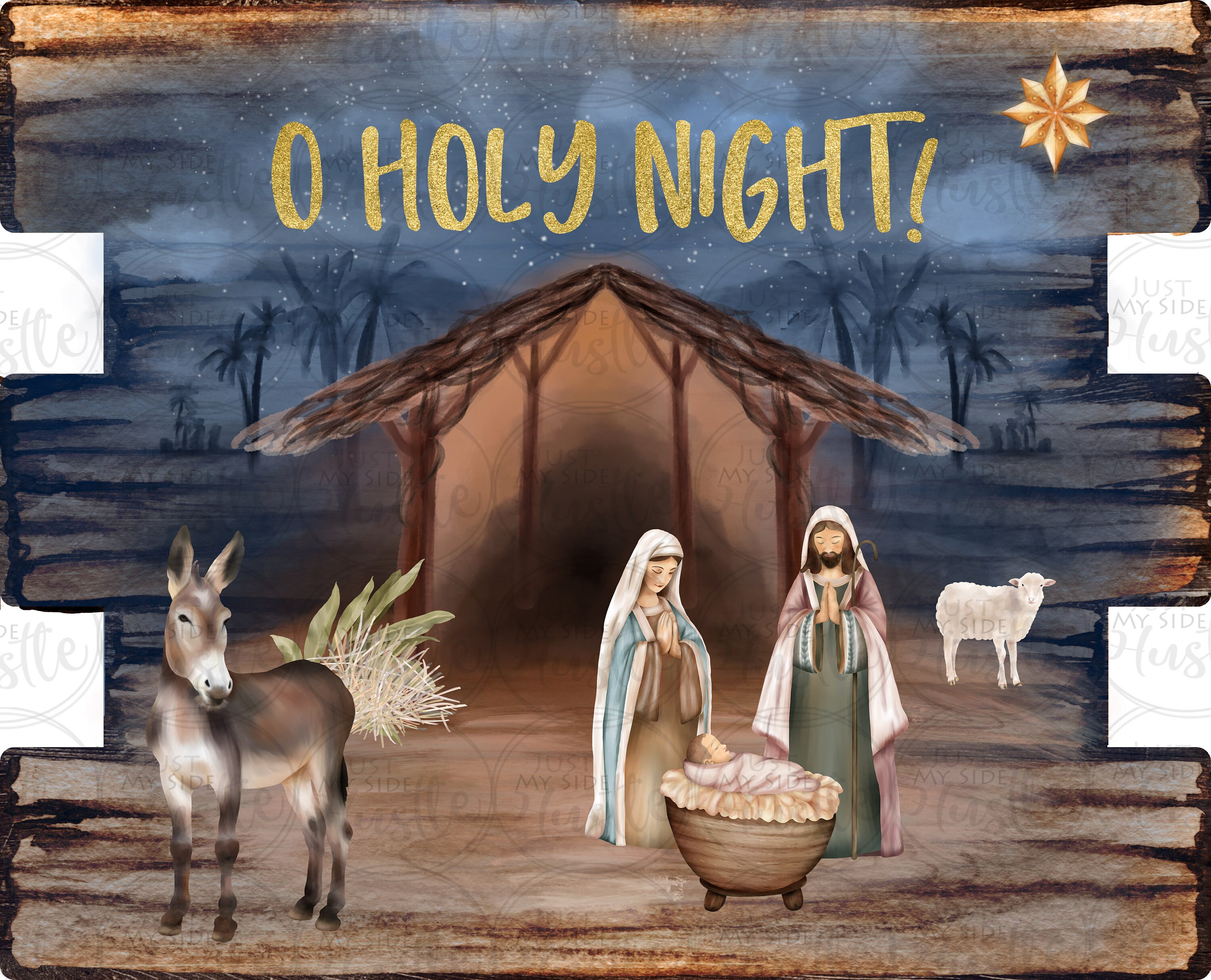 Nativity Plank Png Mary Joseph Jesus Sublimation Designs - Etsy