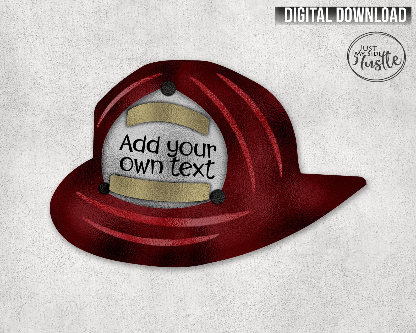 Firefighter Helmet Png Red Silver and Gold Firefighters Hat - Etsy