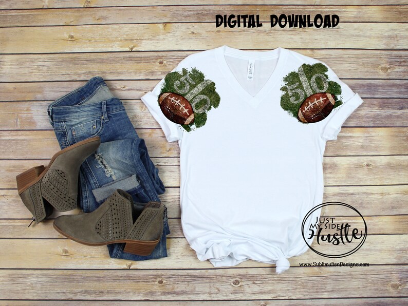 Football Field With Football Png Distressed Football - Etsy