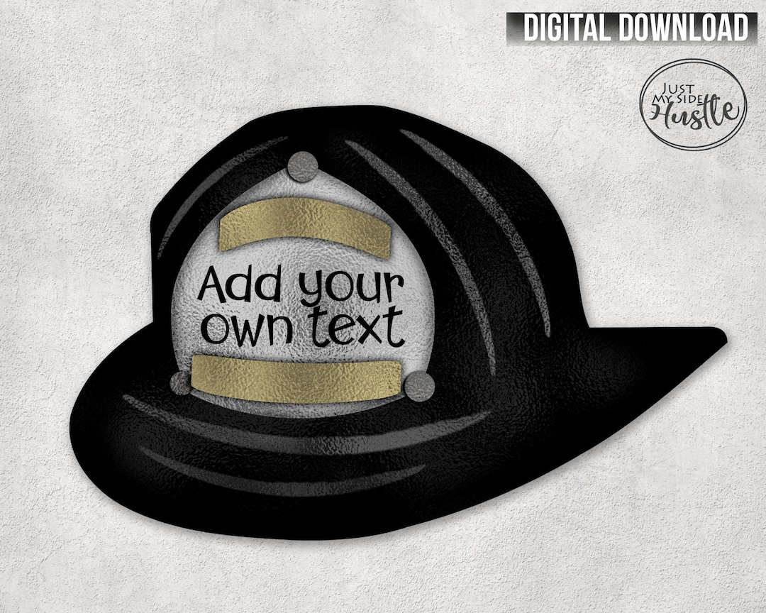 Firefighter Helmet Png Black Silver and Gold Firefighters Hat ...