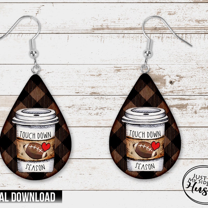 Football Earring Template - Etsy