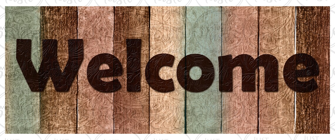 Wood Look Welcome Sublimation Designs Png Instant Digital - Etsy