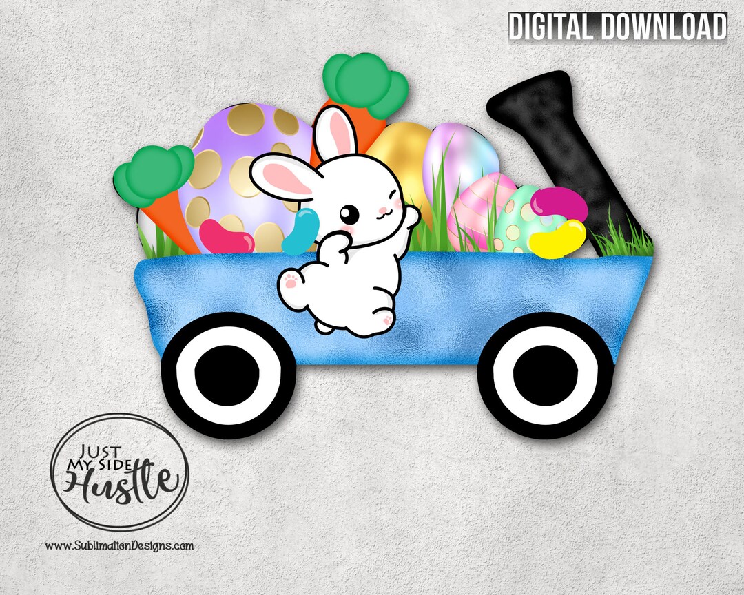 Easter Wagon Png Wreath Hanger Farmhouse Sublimation Designs Download ...
