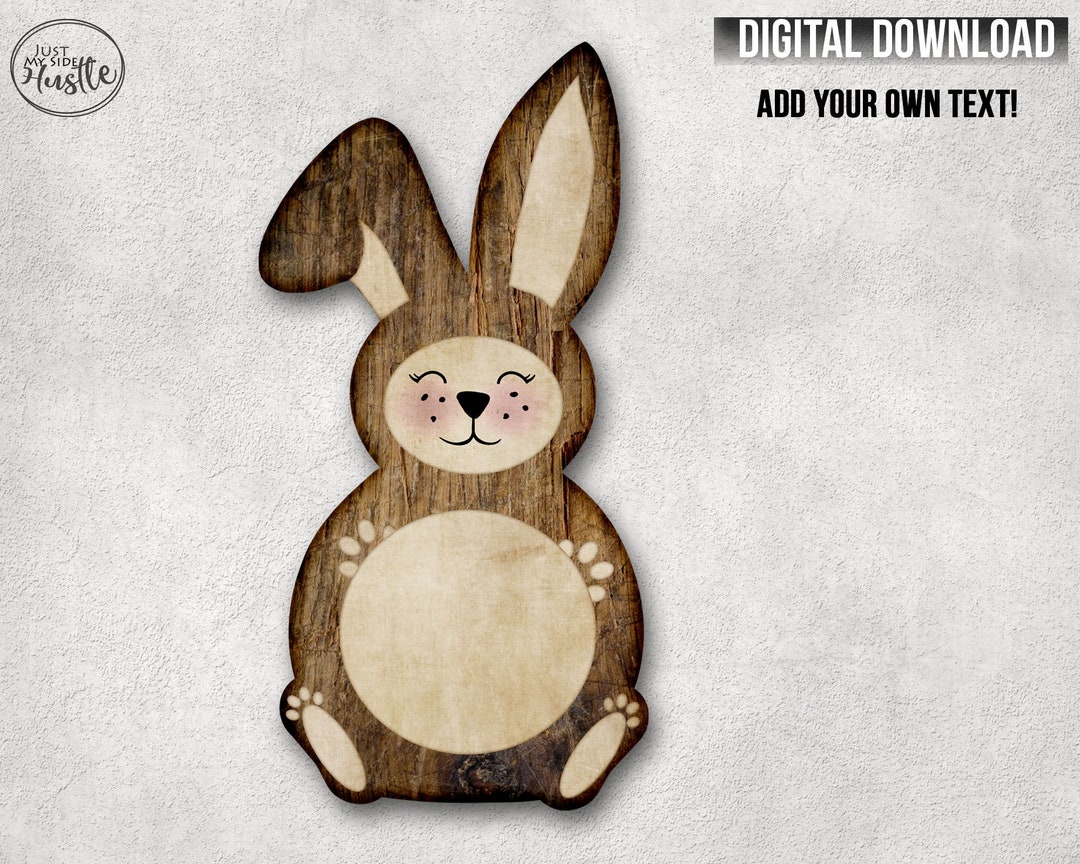 Wood Look Bunny Png Cute Bunny Blank Template Sublimation - Etsy
