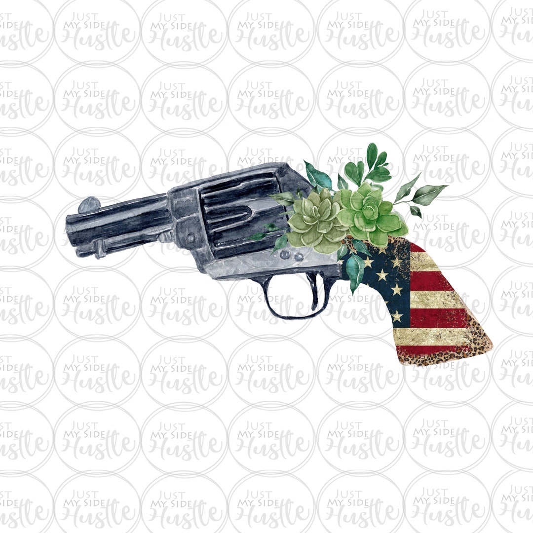 USA Hammerless Revolver PNG Sublimation Designs Womens Pro Gun Graphic ...