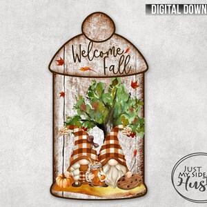 Welcome Fall Cookie Jar Png Template Cute Gnome Autumn Earring ...