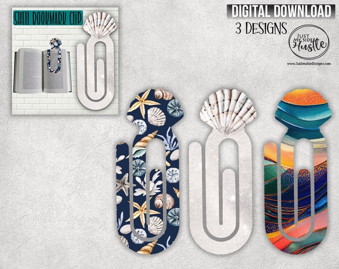 Shell Bookmark Sublimation Designs PNG Instant Digital Download ...
