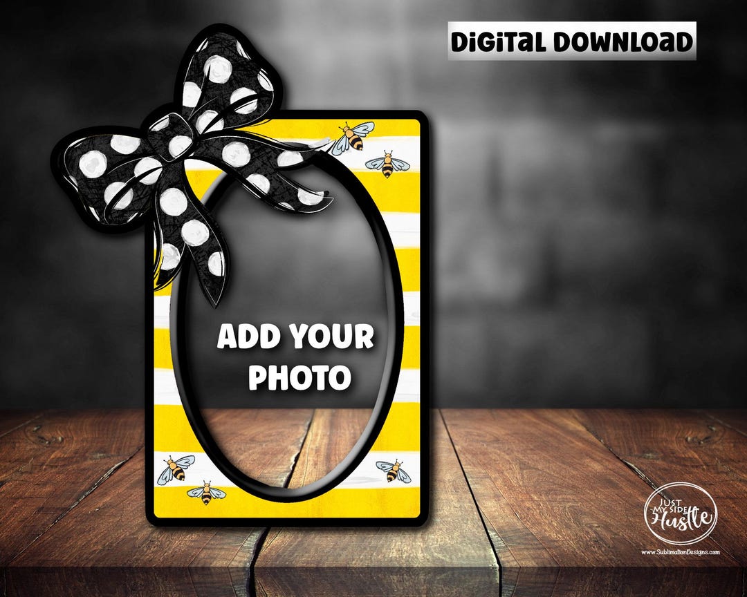 Bow Frame With Bumble Bees Png - Sublimation Digital Download - Etsy