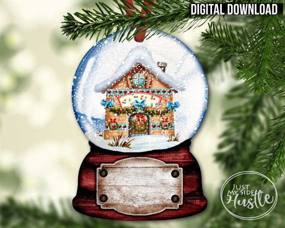 Kits & How To for printing and other crafts Snow Globe with Gingerbread ...