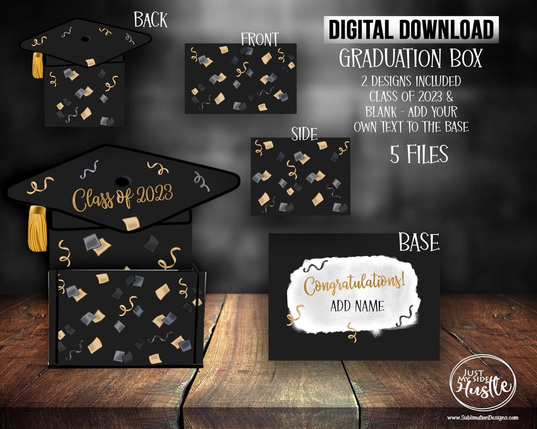 Graduation Box Png Template Class of 2023 Grad Box Table Centerpiece ...