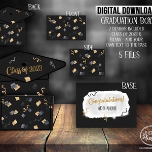 Graduation Box Png Template Class of 2023 Grad Box Table Centerpiece ...