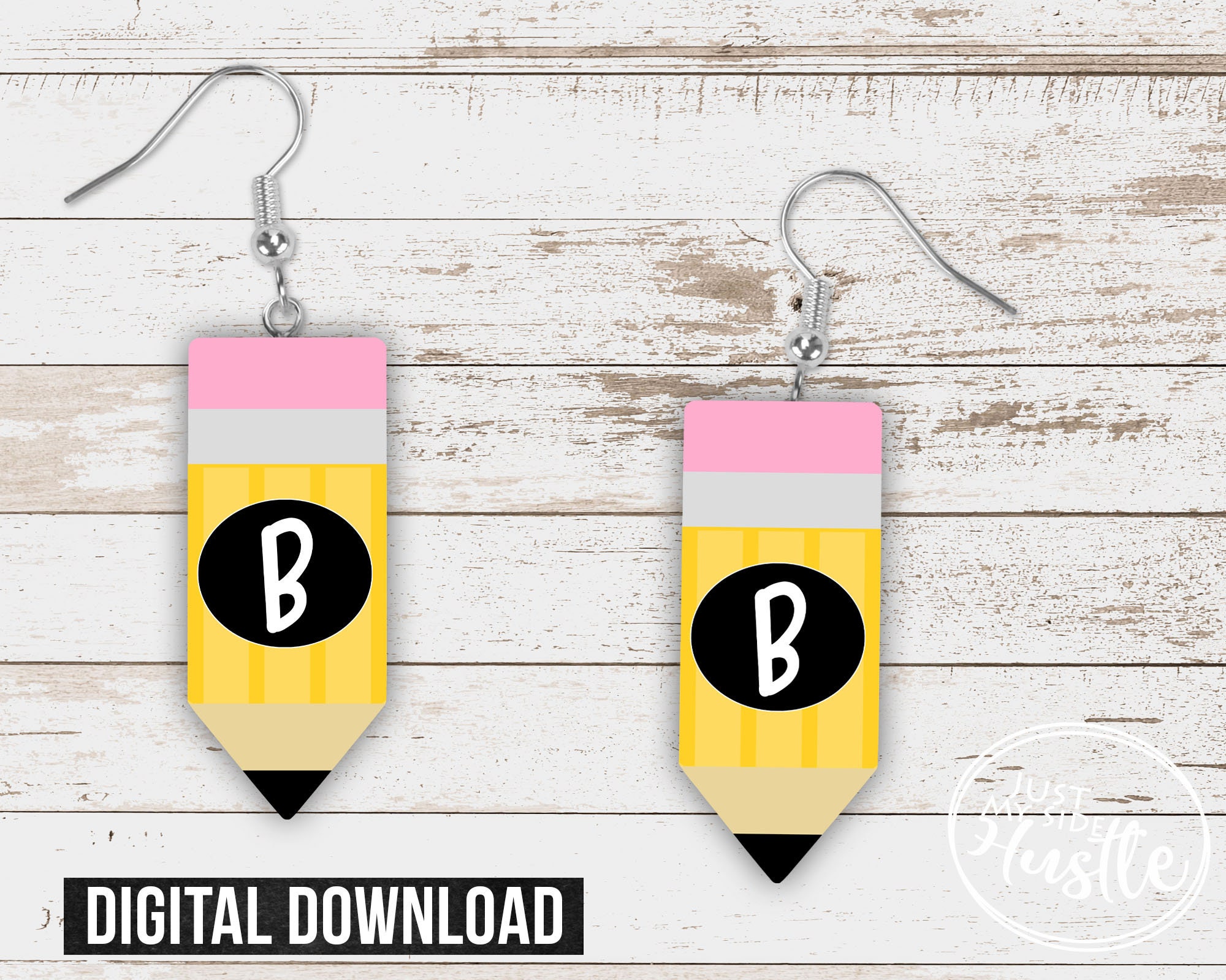 Pencil Sublimation Sublimation Earring Png Teacher End of | Etsy