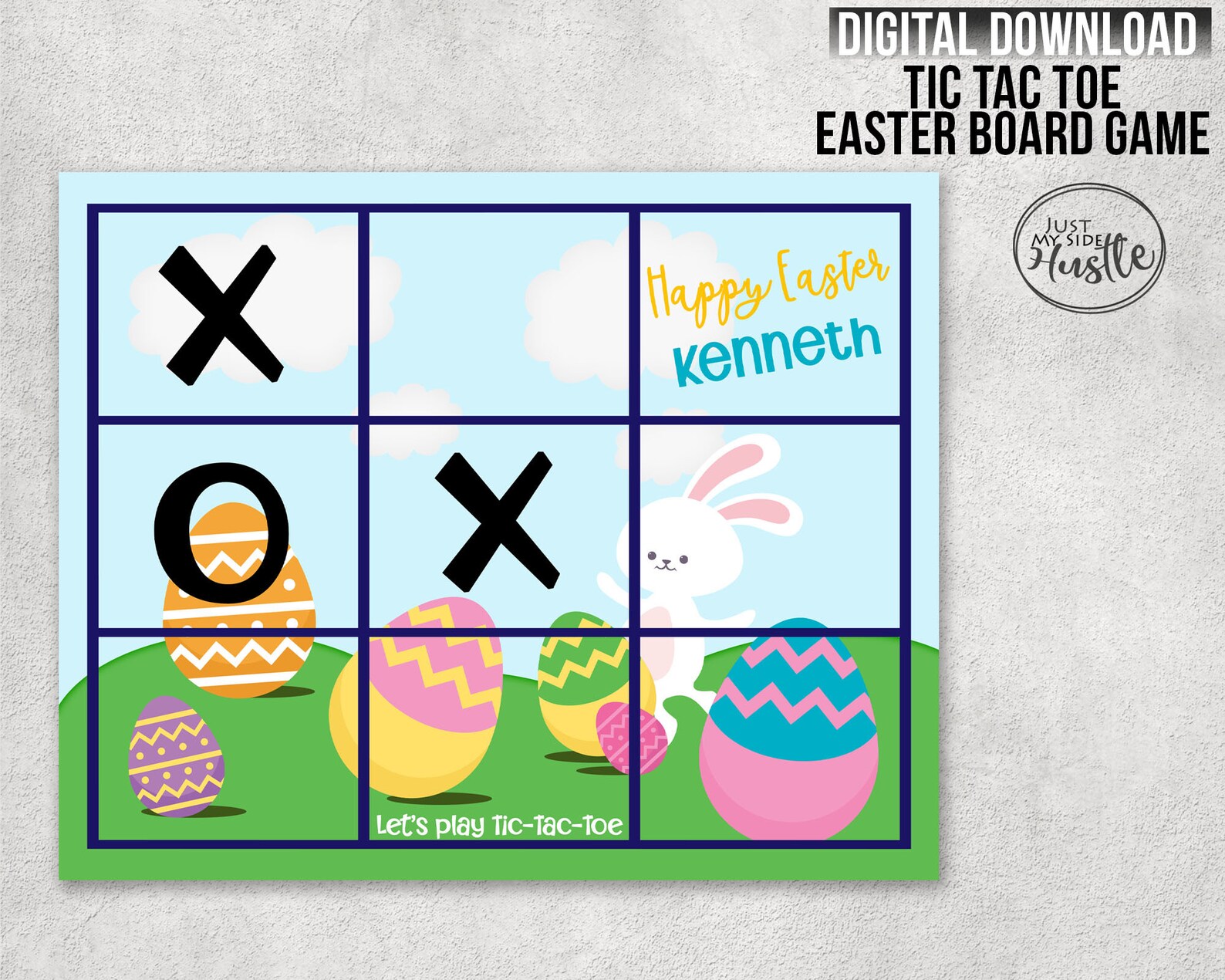 Easter Tic Tac Toe Board Game Template Png Easter Game | Etsy