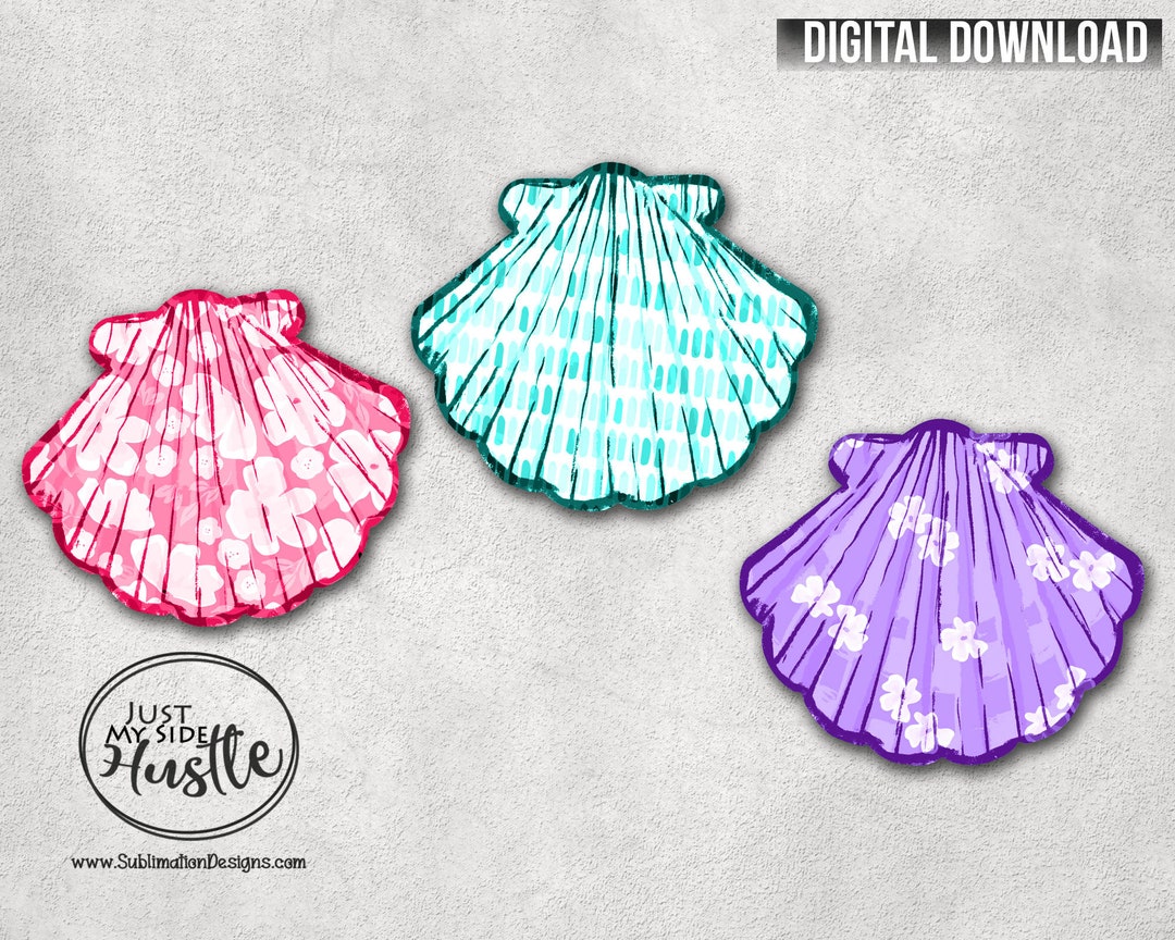 Scallop Shell PNG- Shells Sublimation Designs Downloads- Scallop Shell ...