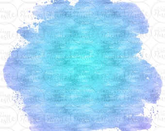 Blue Watercolor Sublimation Designs Background PNG. - Etsy