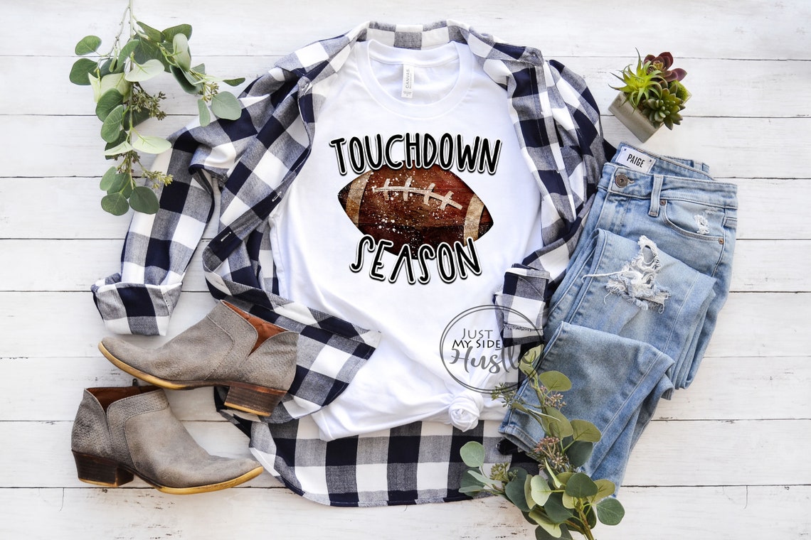 Distressed Football Png Touchdown Season Sublimation Designs | Etsy