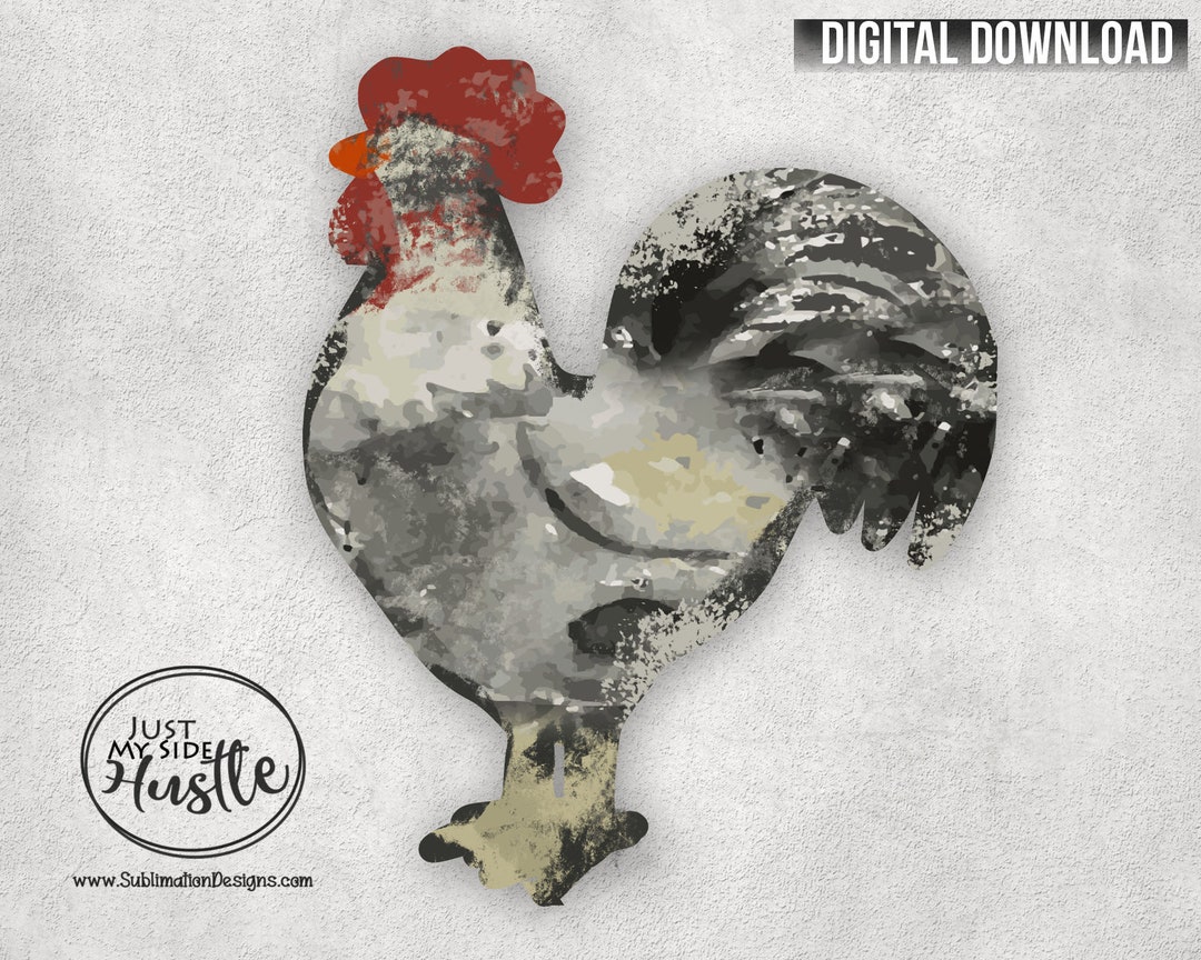 Rustic Rooster Png chicken Sublimation Designs sublimation Graphics roo ...