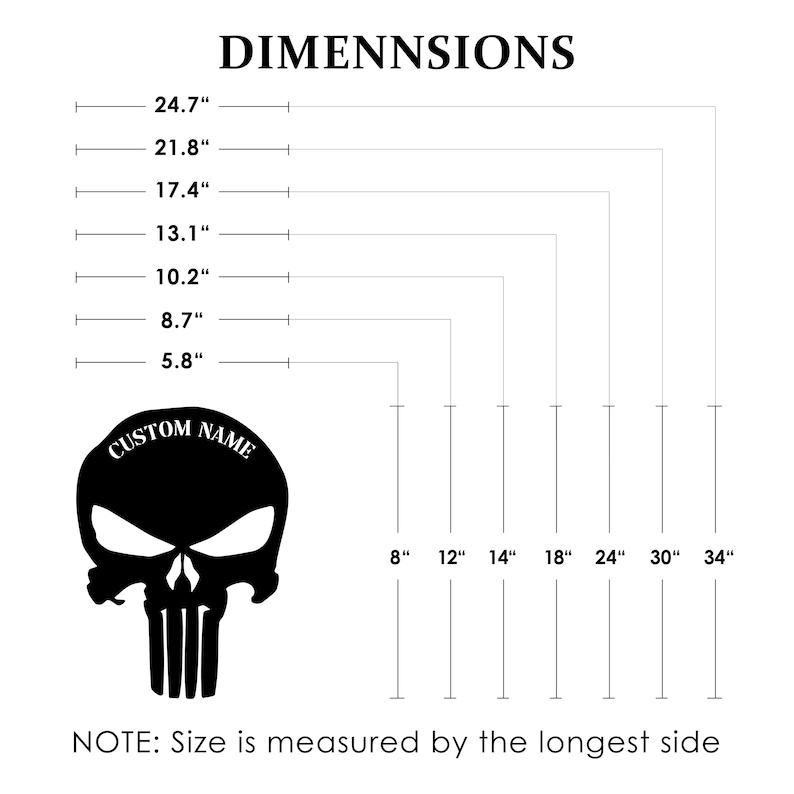 Custom Punisher Skull Metal Wall Art LED Light Personalized Tactical ...