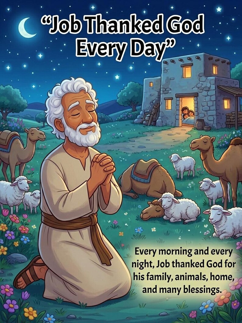 Faith Like Job Bible Story Coloring Book Christian Kids Activities Ages ...