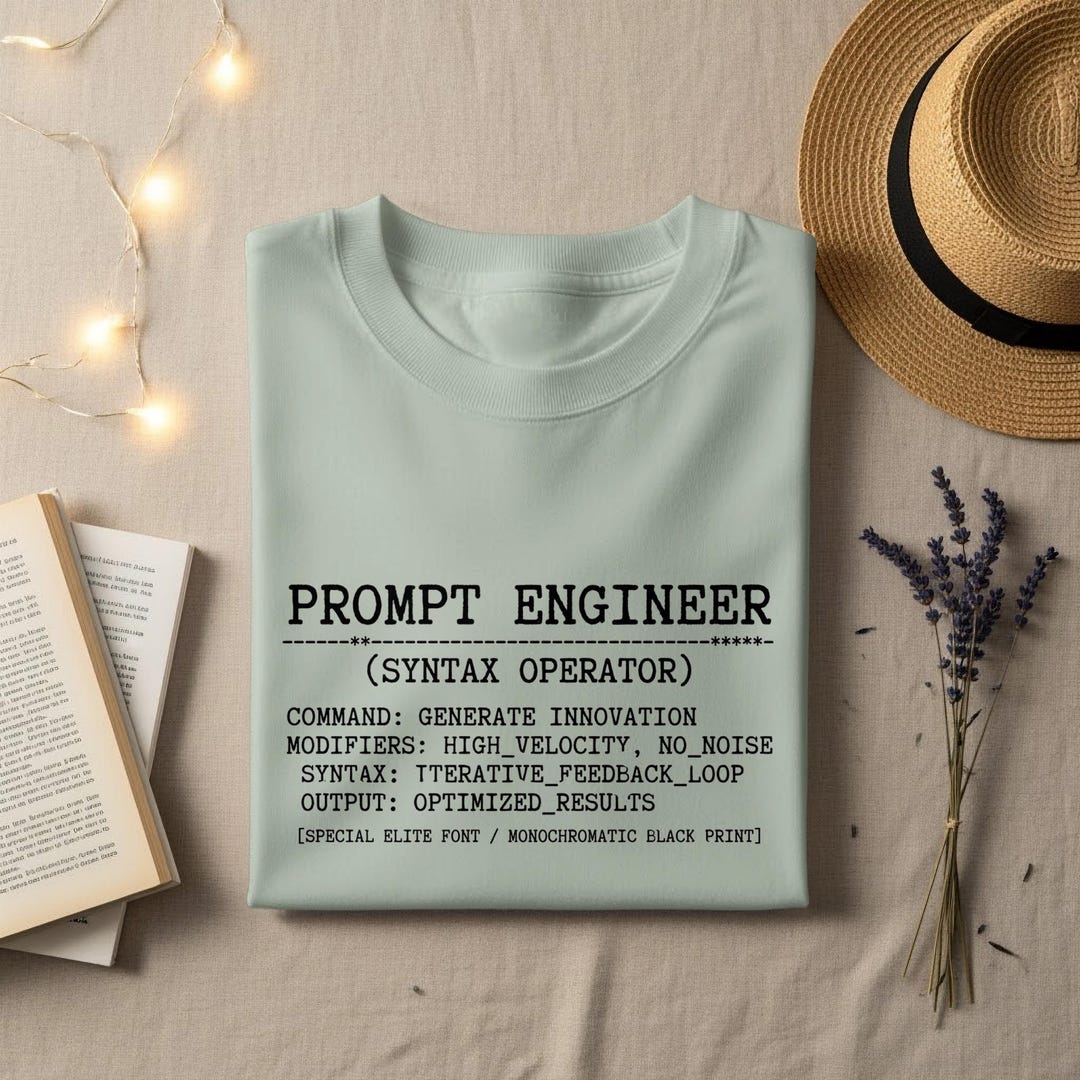Prompt Engineer Syntax Operator AI Art, Tech Innovation Design Shirt - Etsy