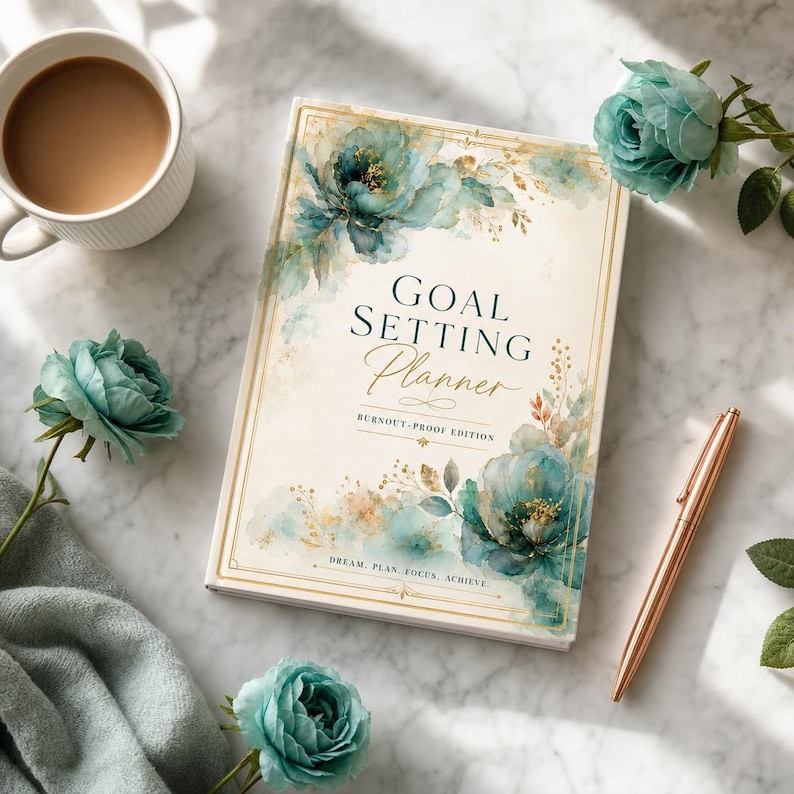 Burnout-proof Goal Setting Planner, ADHD Friendly Self Care Habit ...