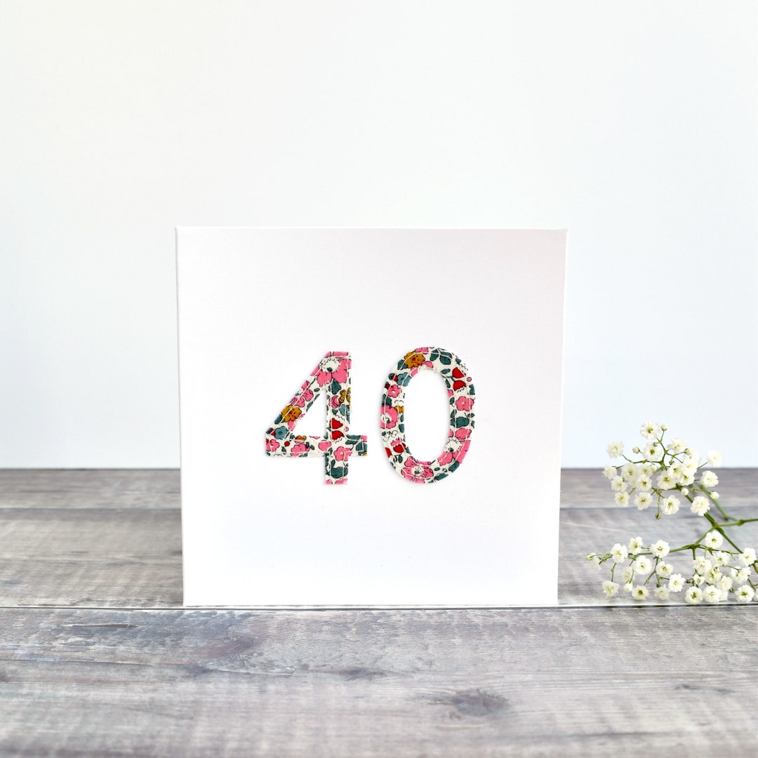 40th Birthday Card, Age 40 Card, Card for 40 Year Old, Age Forty Card ...