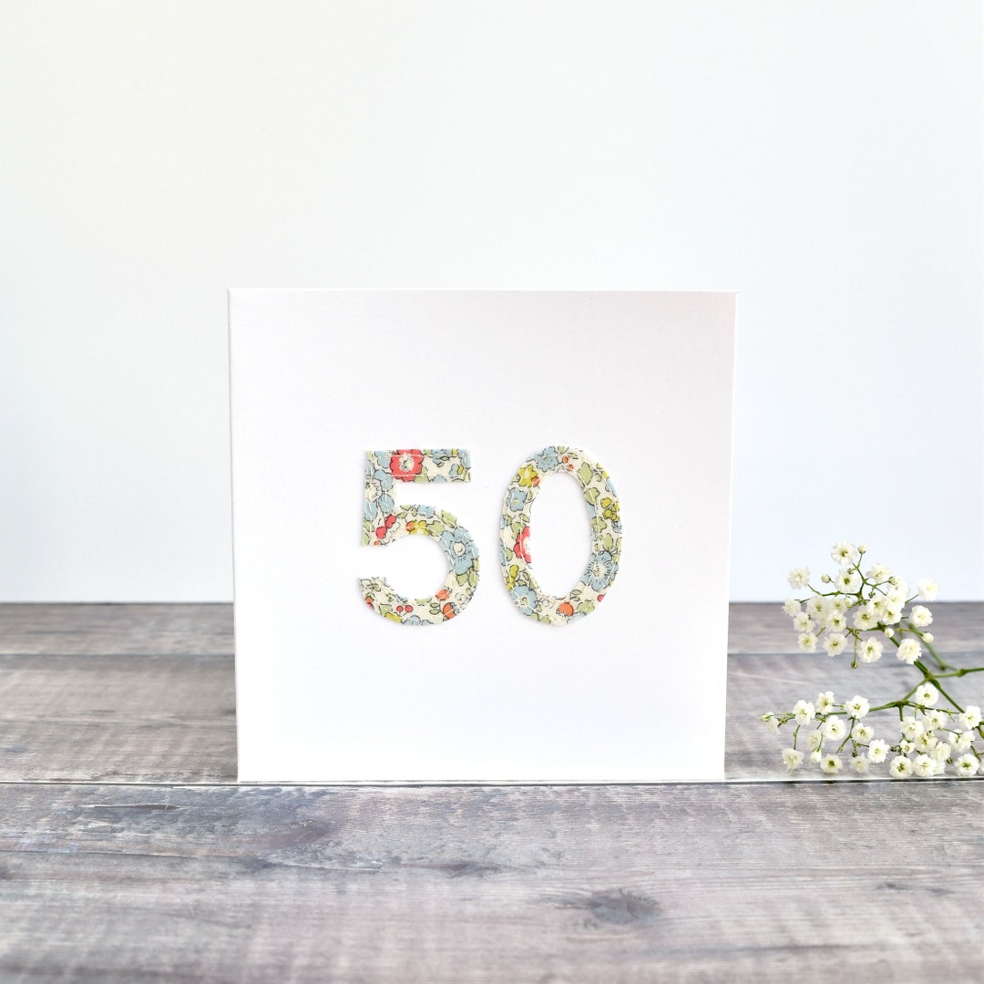 50th Birthday Card, Age 50 Card, Card for 50 Year Old, Age Fifty Card ...