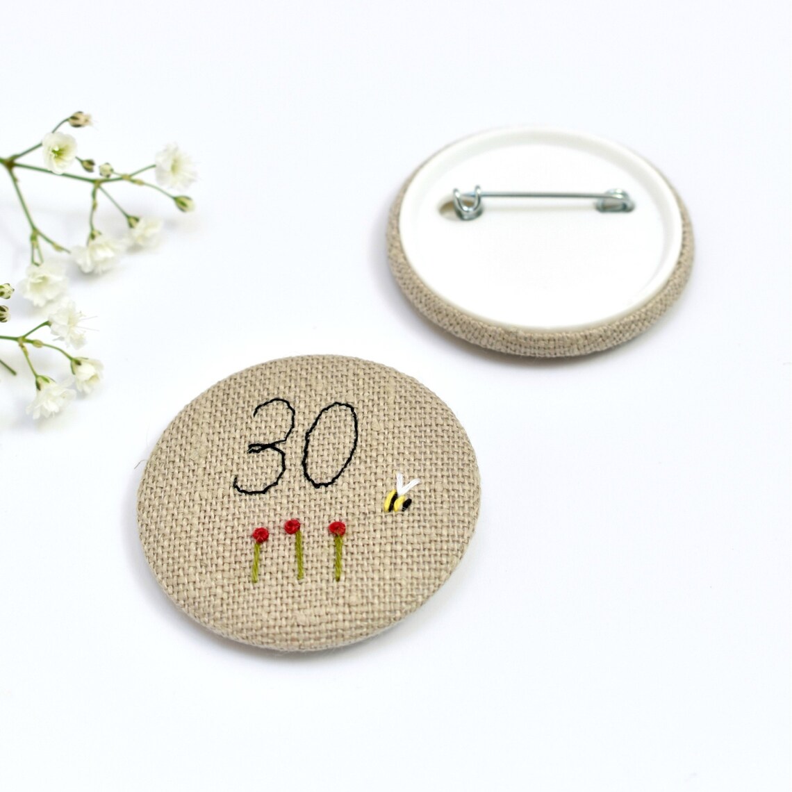 30th Birthday badge personalised badge custom pin | Etsy