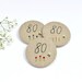80th Birthday Badge, Personalised Badge, Embroidered Natural Linen ...