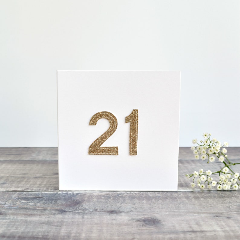 21st Glitter Fabric Card, 21st Birthday Card, Gold Silver Glitter Card ...